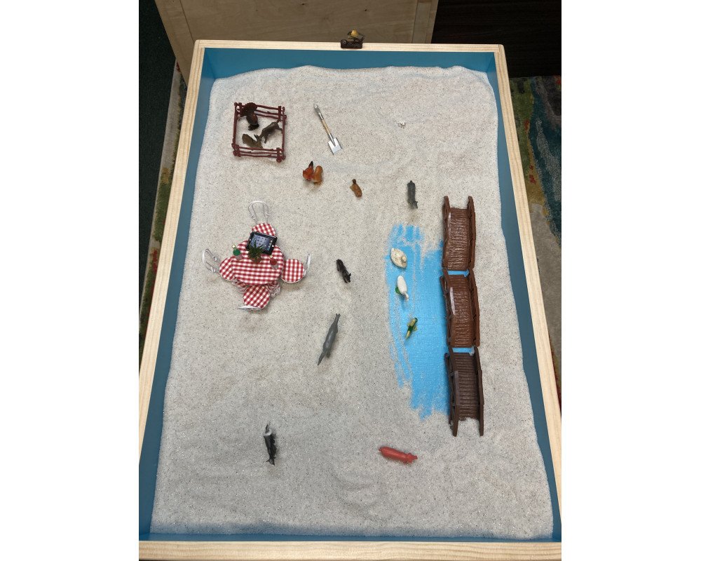 Basic Wooden Sand Tray with Rolling Cart Combo – Sand Tray Therapy