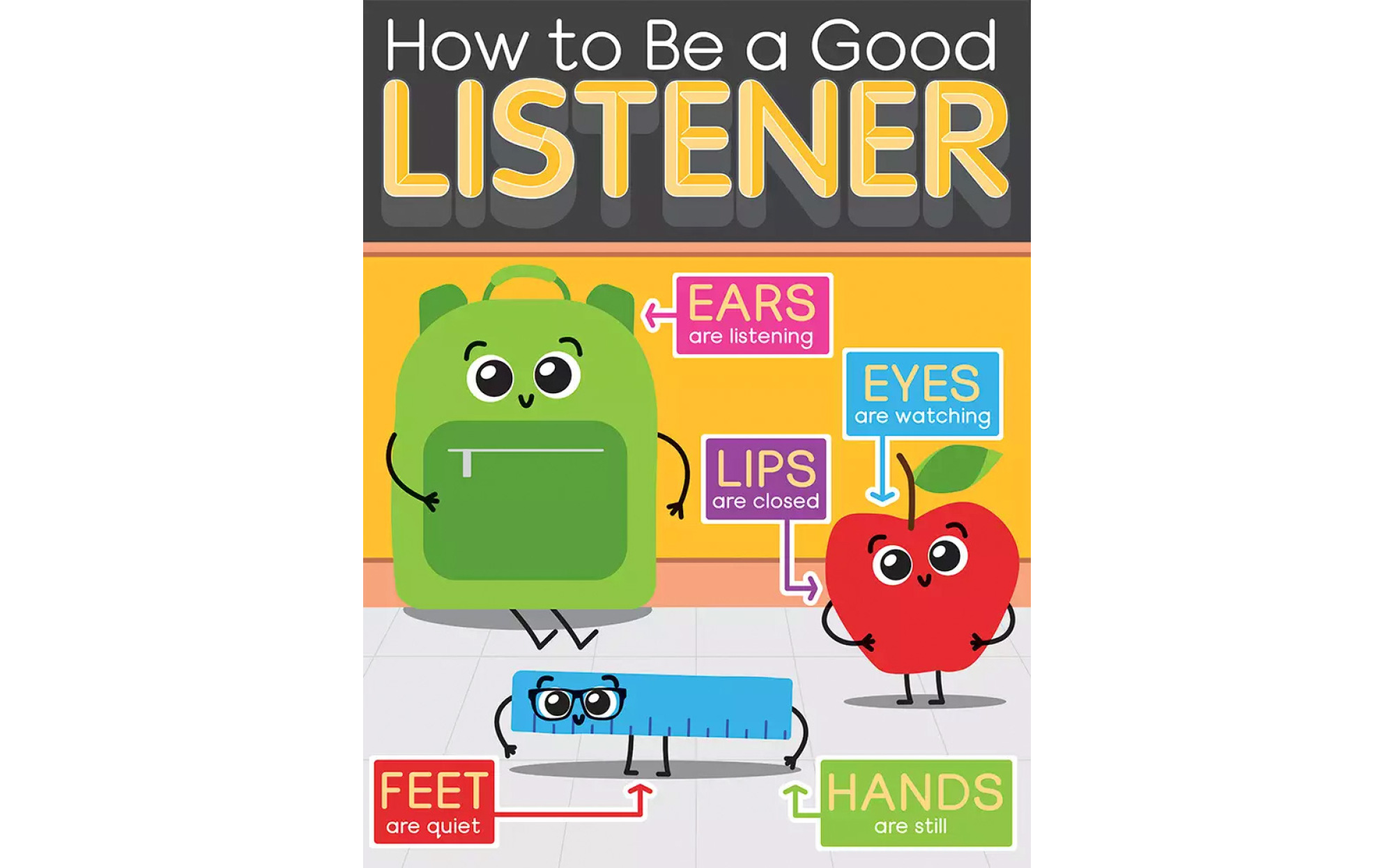 How to Be a Good Listener Poster – Playroom Furnishings: Posters & Decor