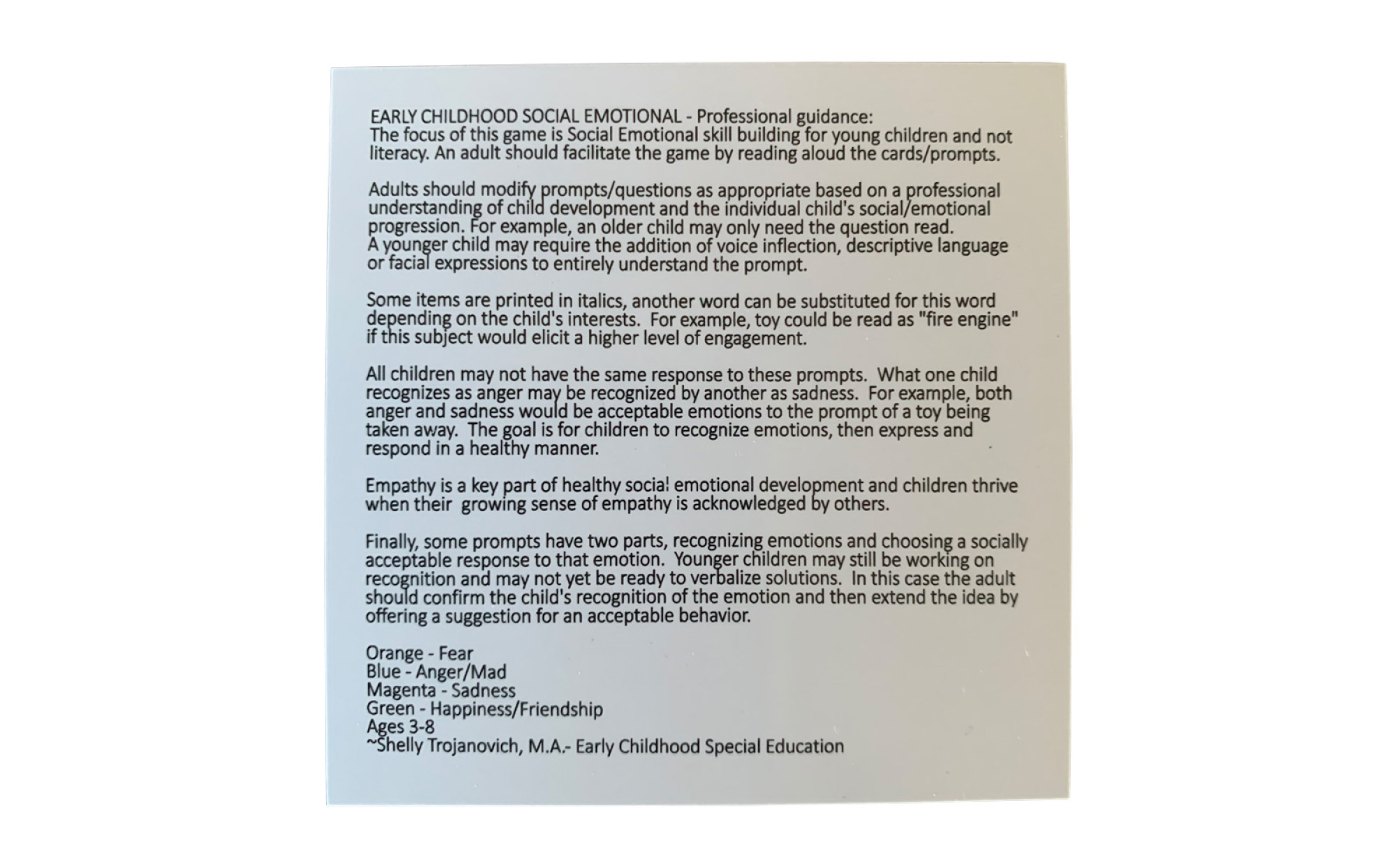 Totika Early Childhood Social Emotional Cube – Games