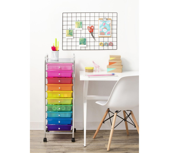 Rainbow Rolling Storage Cart – Art Therapy