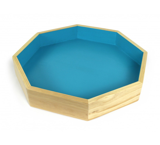 Octagonal Wooden Sand Tray with Lid – Sand Tray Therapy