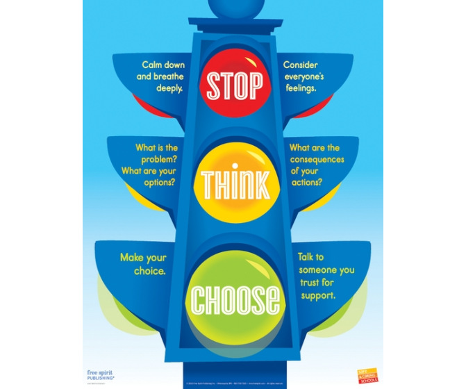 Stop Think Choose Poster – Playroom Furnishings: Posters & Decor